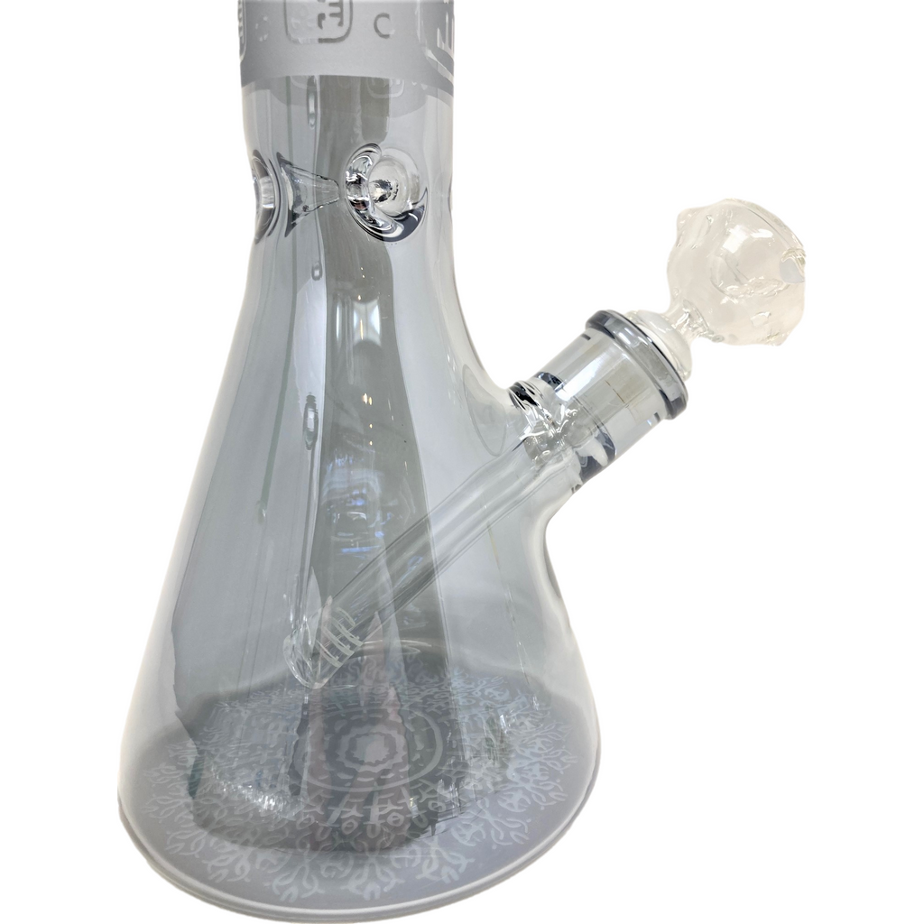 Tribal Print Smoked Glass Beaker Bong 14 Kings Pipes