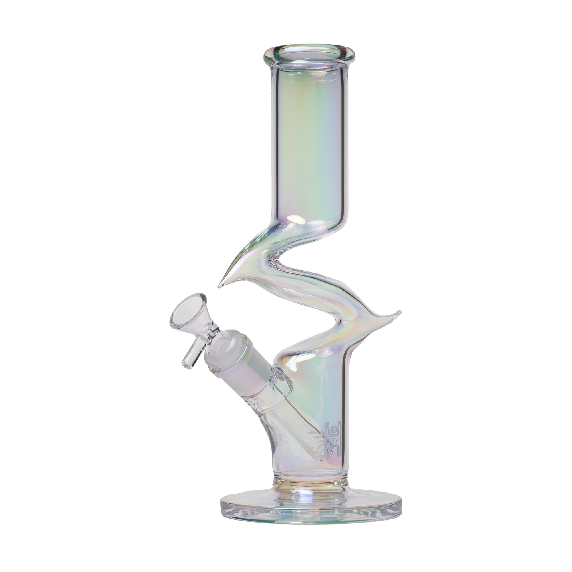 Iridescent Zig Zag Water Pipe Bong - Kings Pipes