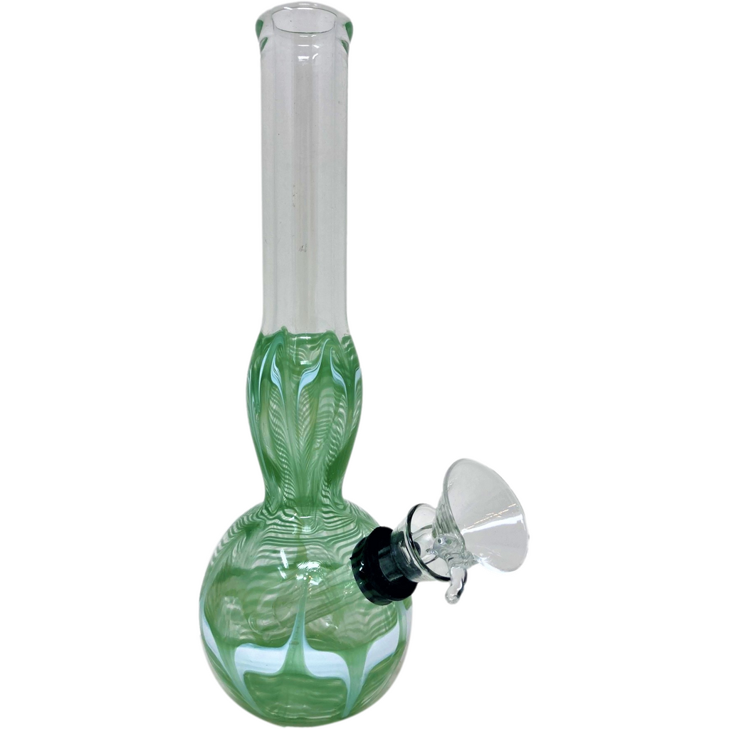 Glass Water Pipe Bong Bubbler 8" - Kings Pipes