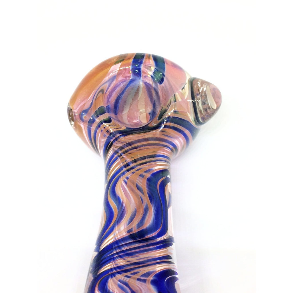 Pink Fumed Fatty Chamber Glass Pipe 5" - Kings Pipes