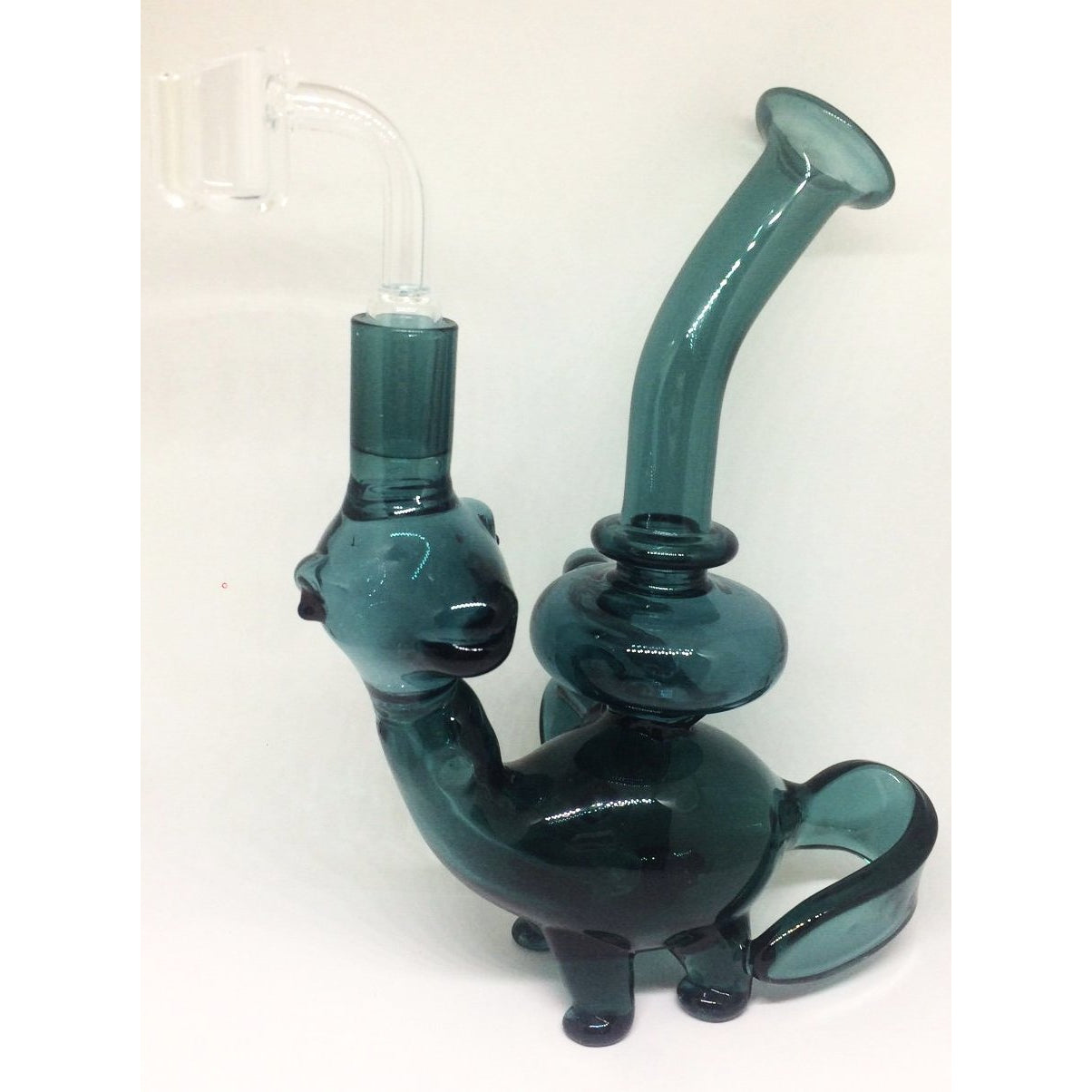7" Double Recycler Dino Dab Rig - Kings Pipes