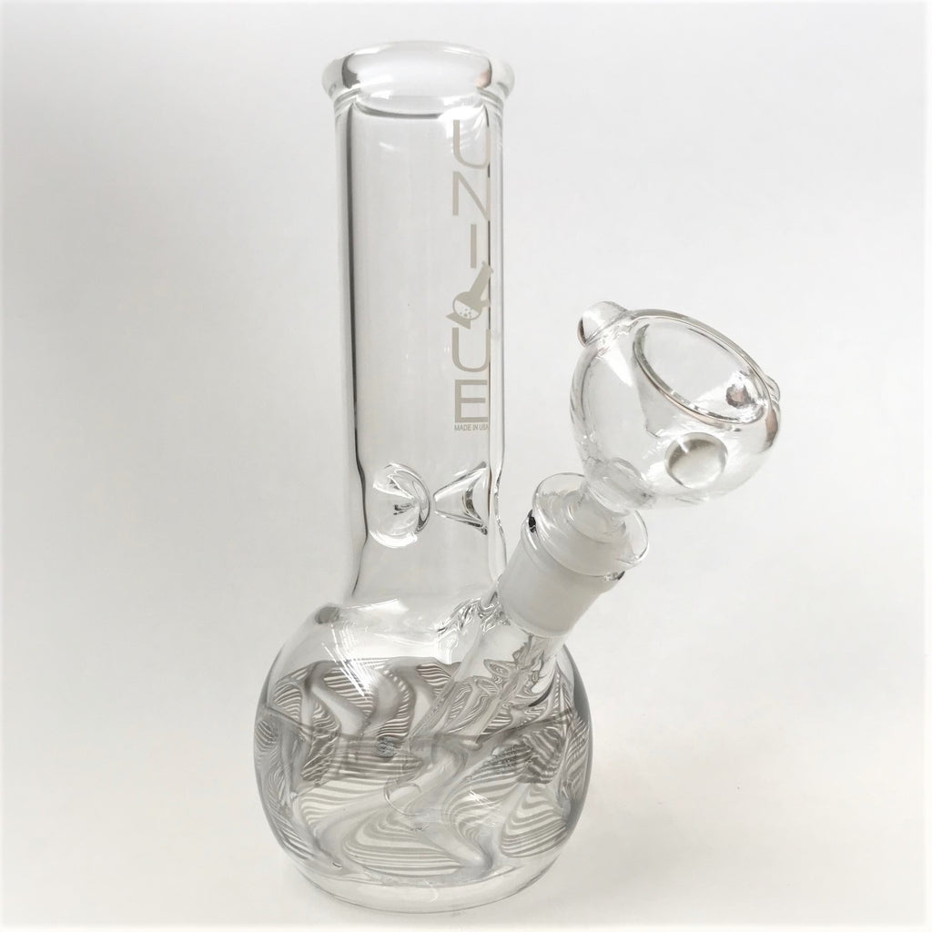 Unique Glass 8" Bubble Base Bong - Kings Pipes