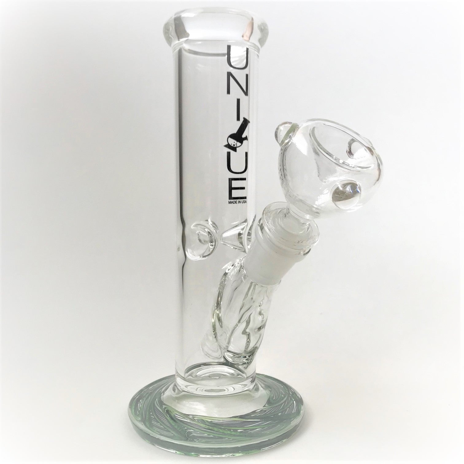 Unique Glass 8" Straight Tube Bong - Kings Pipes
