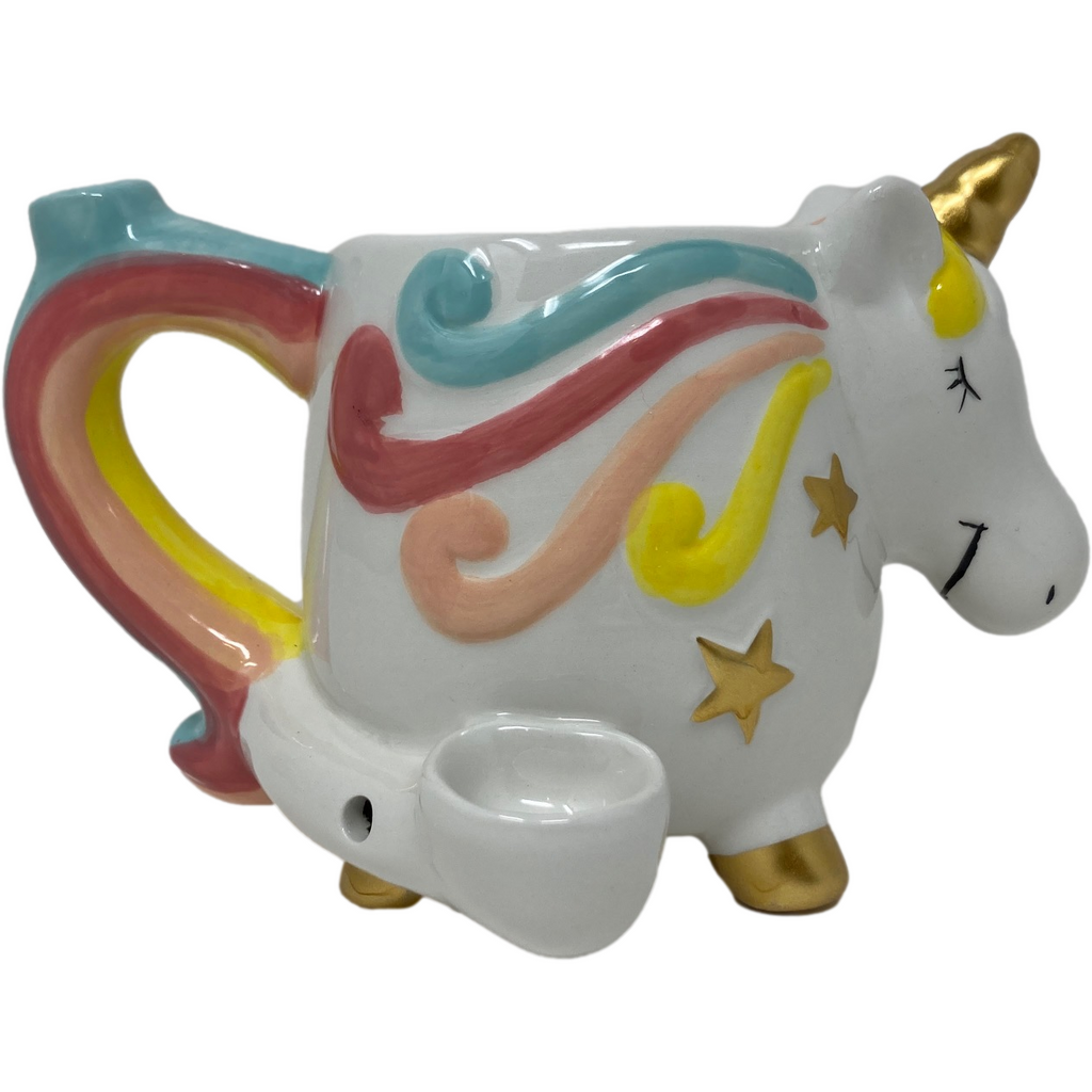Unicorn Ceramic Mug Pipe - Kings Pipes