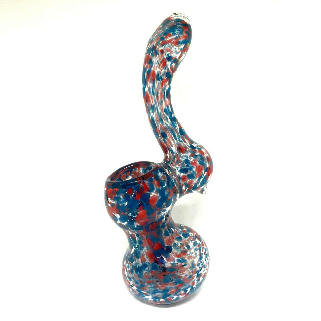 5" Classic Confetti Bubbler - Red/Blue - Kings Pipes