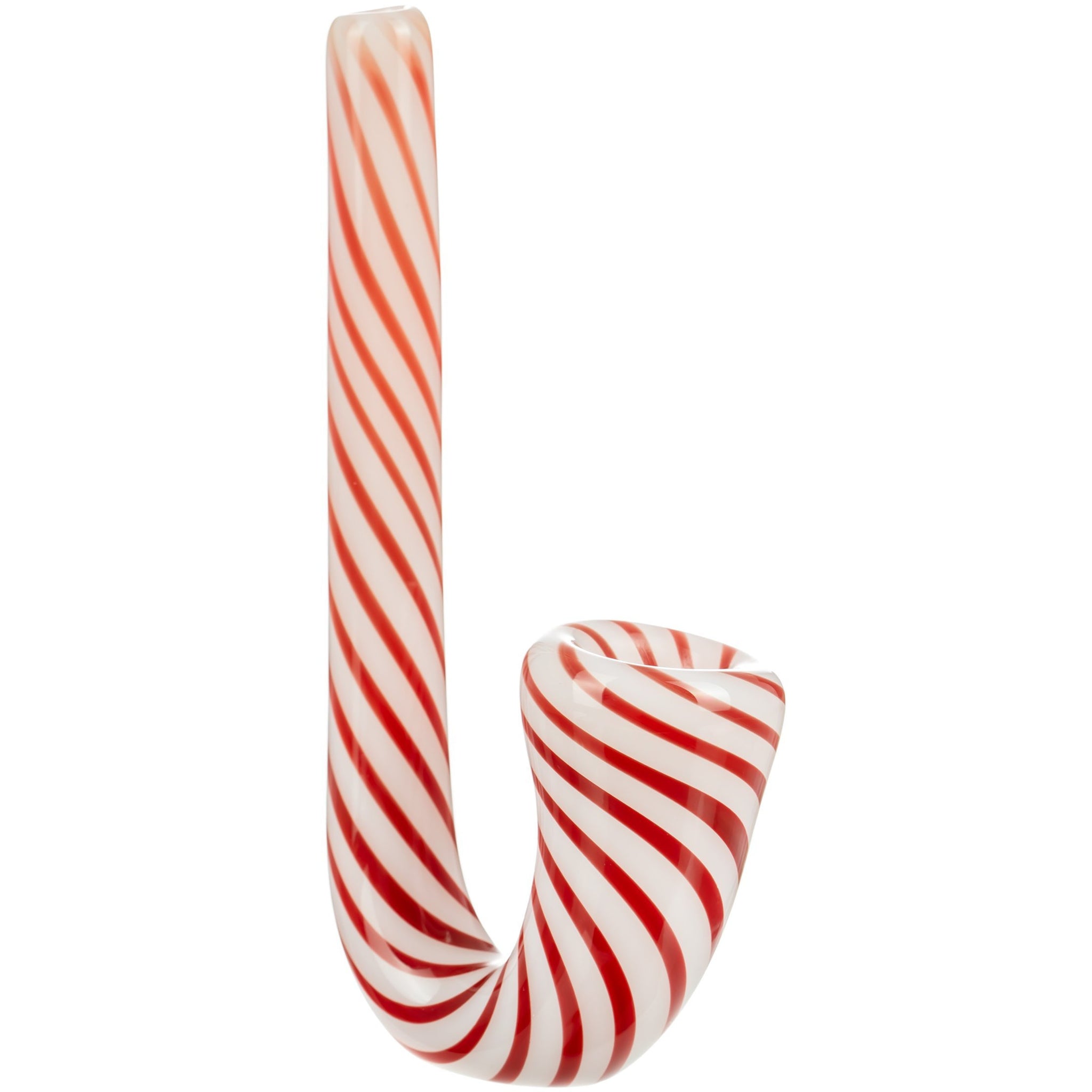 Candy Cane Themed Sherlock Glass Pipe - Kings Pipes
