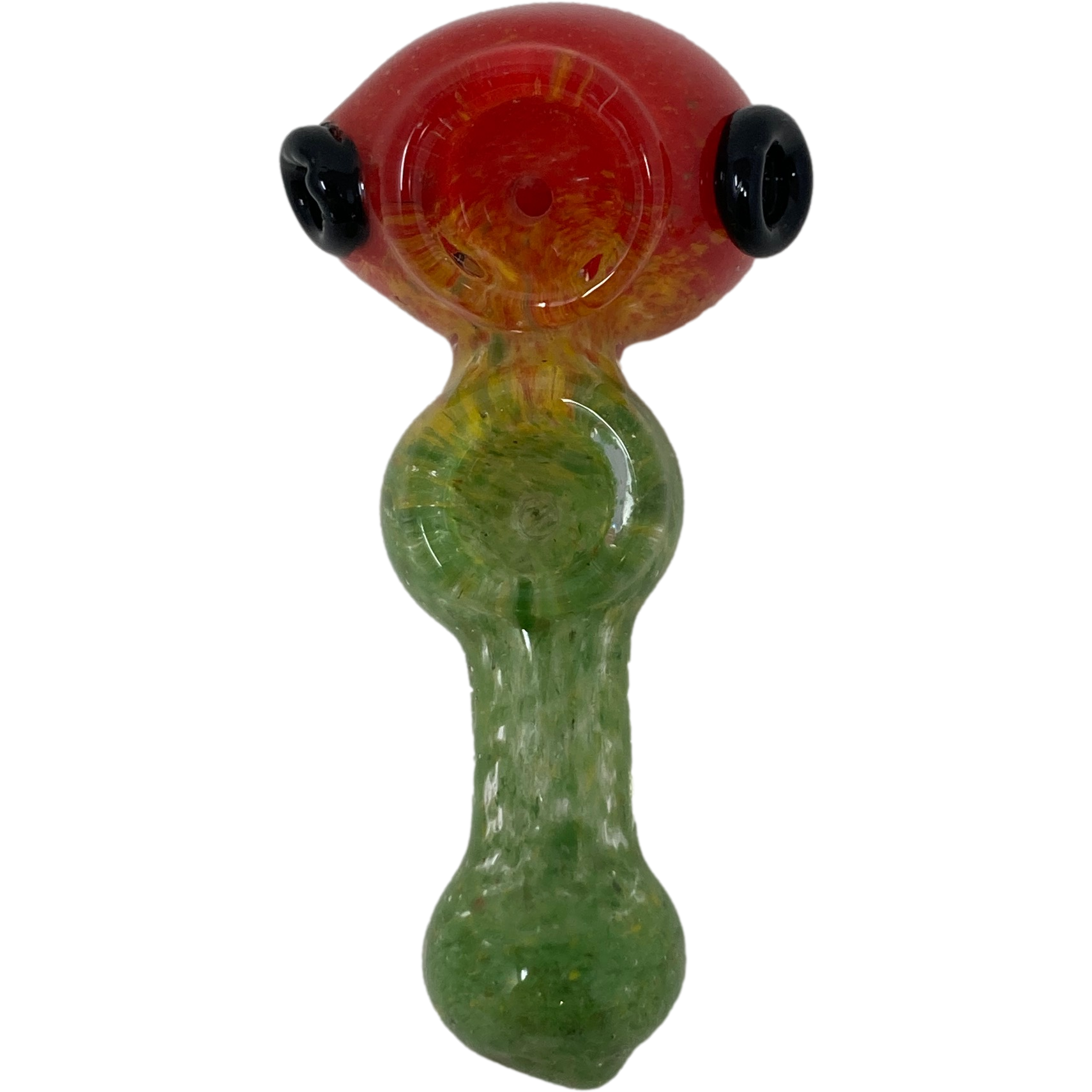 Double Bowl Rasta Glass Pipe 4" - Kings Pipes