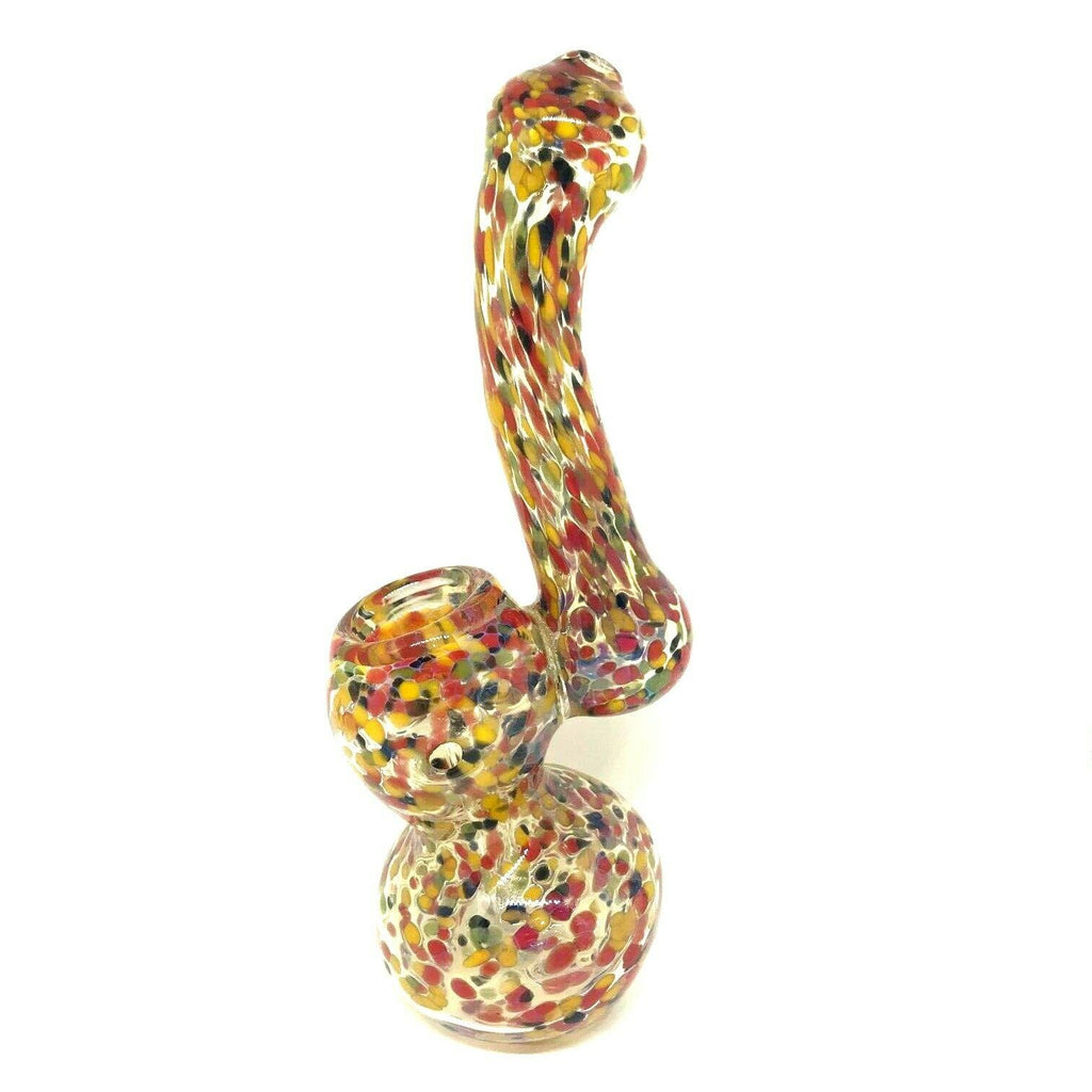 5" Classic Confetti Bubbler - Red/Yellow - Kings Pipes