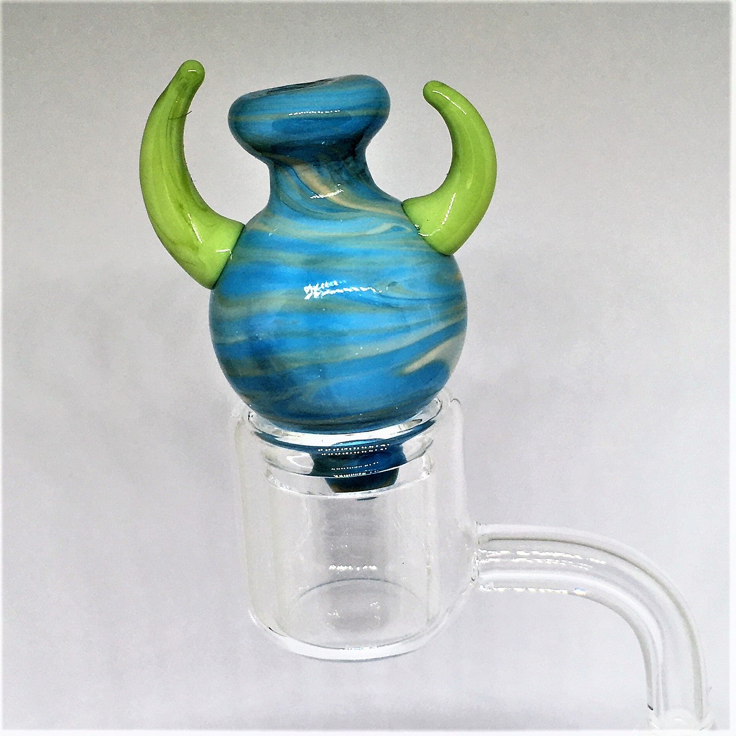 Marbled Horn Glass Carb Cap - Kings Pipes