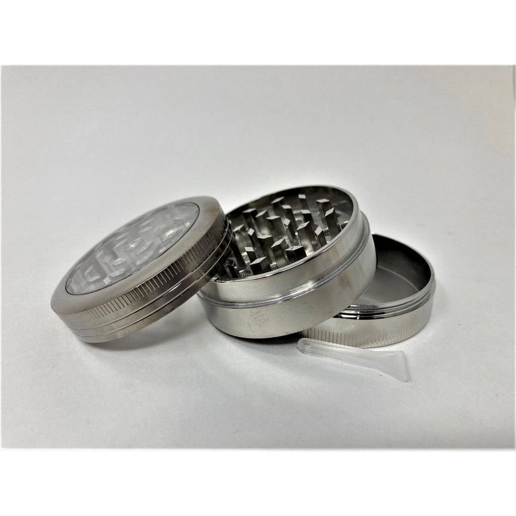 3 Piece Silver Grinder - Kings Pipes