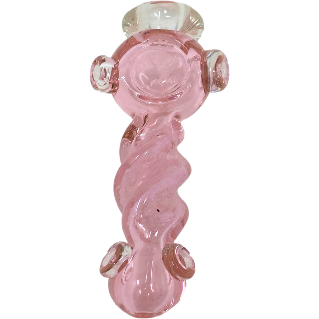 Thick Girly Pink Glass Pipe - Kings Pipes